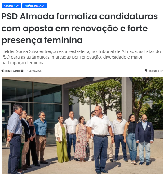 PSD Almada entrega listas autárquicas – PSD Almada